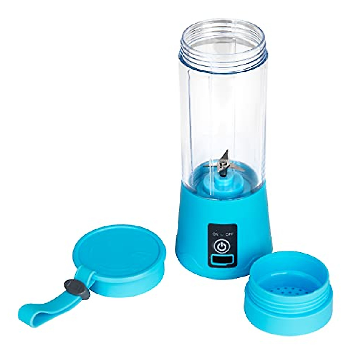 Mind Reader PORBLEND-BLU Handheld, Rechargeable Personal USB-Powered Juicer, Blue Portable Blender, One Size