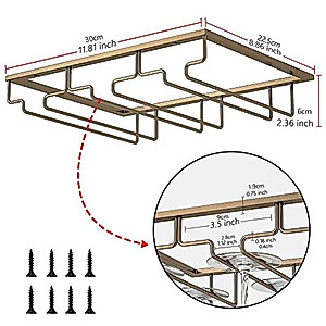 YFQHDD Wine Glass Rack Metal Goblet Holder Hanging Wine Glass Rack for Bar Kitchen Home Storage Tool