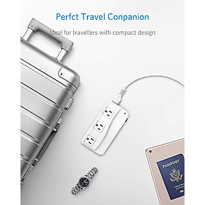 BESTEK International Power Adapter 250W, 220V to 110V Step Down Travel Voltage Converter with 4-Port USB Including US/AU/EU/UK//India/South Africa Plug Adapter (White)