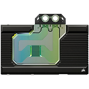 Corsair Hydro X Series XG7 RGB 4080 Founders Edition GPU Water Block – For NVIDIA® GeForce RTX™ 4080 FE – CNC Nickel-Platted Copper – 50 Cooling Fins – Included Backplate & ARGB Adapater Cable – Black