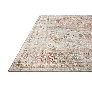 Loloi II Heidi Collection HEI-02 SAGE/Multi, Traditional 7'-6" x 9'-6" Area Rug