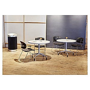 Safco Products 9799BL At-Your-Disposal Vertex Waste Receptacle, 38-Gallon, Black