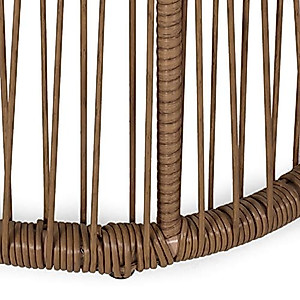 Christopher Knight Home Russell Outdoor END Table, Light Brown + Silver