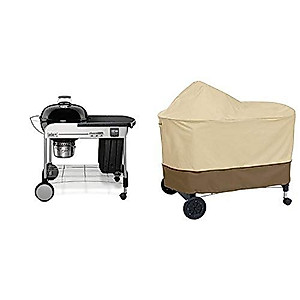 Weber 15401001 Performer Premium Charcoal Grill, 22-Inch, Black with Classic Accessories Cover