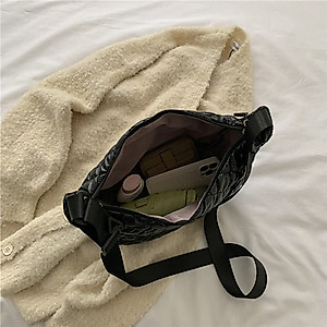 Lushandy Crossbody Bag Quilted Handbags Women Large Shopper Shoulder Bags Autumn Winter