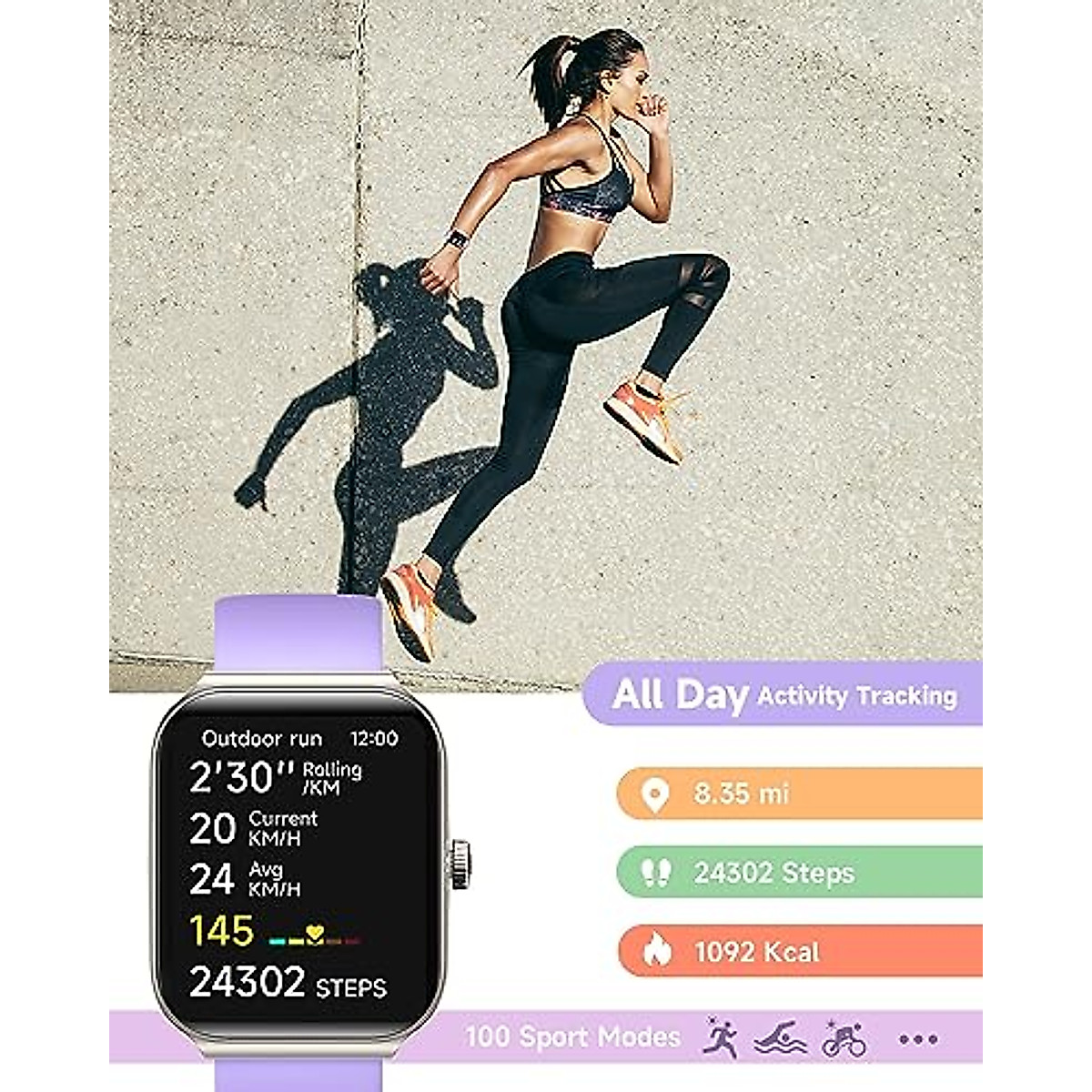 TOOBUR Smart Watch for Women Alexa Built-in, 1.95" Fitness Tracker with Answer/Make Calls, IP68 Waterproof/Blood Oxygen/Heart Rate/Sleep Tracker/100 Sport Modes, Fitness Watch Compatible Android iOS