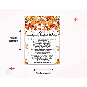 Fall in Love Bridal Shower Games – 25 Pack, Premium Quality 5x7 Cards, Fun Wedding Would She Rather Activity, Perfect for Rehearsal, Couples, Birthdays, and This or That Party Game