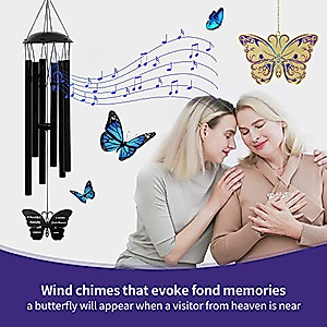 duplozigger Memorial Wind Chimes,Sympathy Wind Chimes,Wind Chimes for Loss of Loved one,Gifts in Memory of who Loss of Dad Mom Baby Brother Friends,Wind Chimes for Indoor and Outside,32 Inch