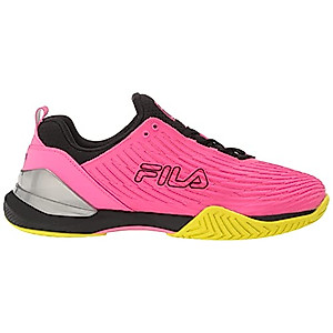 FILA Women's SPEEDSERVE Energized Sneaker, Knockout Pink/Safety Yellow/Black, 9