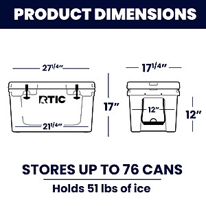 RTIC Ultra-Light 52 Quart Hard Cooler Insulated Portable Ice Chest Box for Beach, Drink, Beverage, Camping, Picnic, Fishing, Boat, Barbecue, 30% Lighter Than Rotomolded Coolers, Mardi Gras