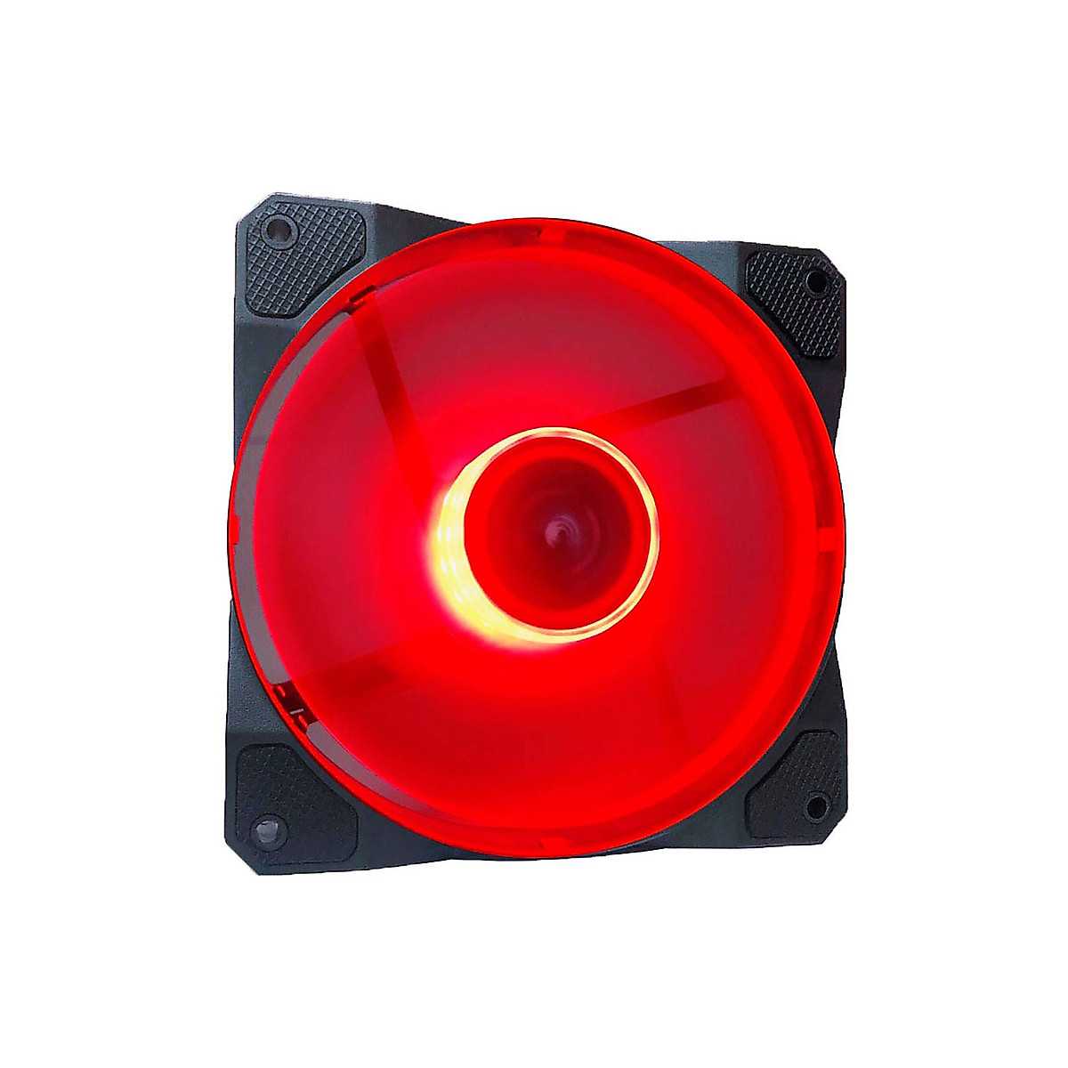 APEVIA CO212L-RD Cosmos 120mm Red LED Ultra Silent Case Fan w/ 16 LEDs & Anti-Vibration Rubber Pads (2 Pk)