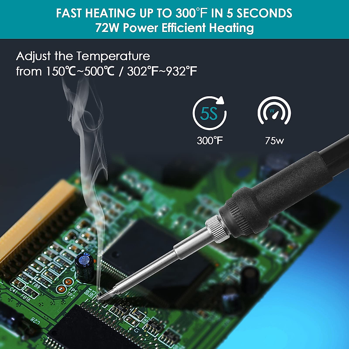 Cordless Soldering Iron Station for Makita 18V Max Battery (Battery NOT Included) with Digital Display, Auto-Sleep, °C/°F Conversion, Welding Tool for DIY, Appliance Repair, Watch Repair, Wire Welding