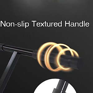 Snow Pusher, Snow Shovel with Wheels, 29" Wide Snow Plow Shovel Wheeled, Double Push Rod Design, Angle and Height Adjustable, Snow Shovel for Driveway Garden Pavement