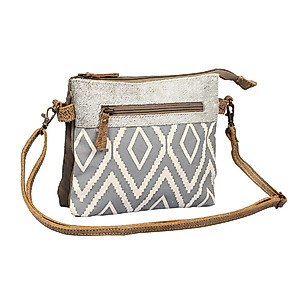 Myra Bag womens Blaze Upcycled Canvas & Leather Crossbody Bag S-1331