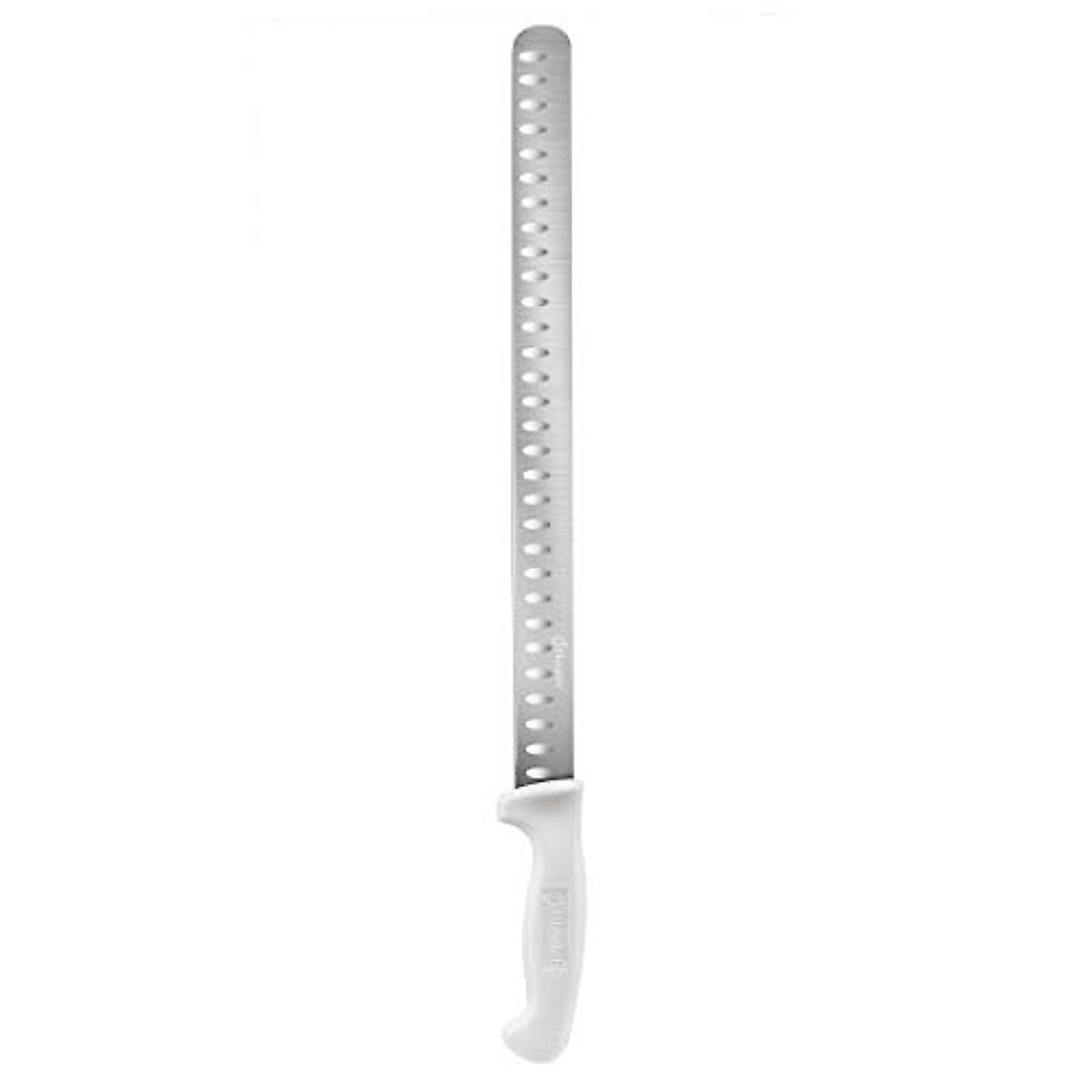 Bleteleh Extra-Long 15-inch blade slicing knife Granton Edge, White Handle