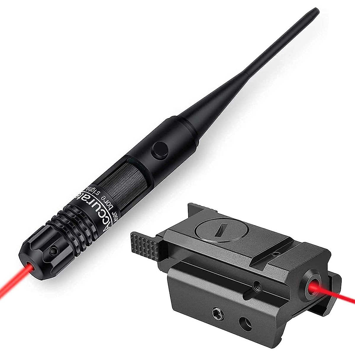 EZshoot BoreSighter for 0.177 to 0.54 Caliber and Red Dot Laser Sight Tactical 20mm Standard Picatinny Weaver Rail for Pistol Handgun Gun Rifle