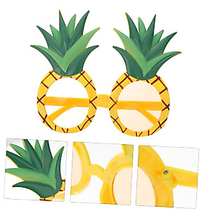 Amosfun Hawaiian Novelty Party Sunglasses Beach Pineapple Eyeglasses Pineapple Glasses Summer Party Favors Funny Eyewears Glasses Dancing Party Supplies