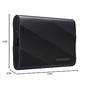 SAMSUNG T9 Portable SSD 4TB, USB 3.2 Gen 2x2 External Solid State Drive, Seq. Read Speeds Up to 2,000MB/s for Gaming, Students and Professionals,MU-PG4T0B/AM, Black (pack of 1)