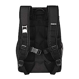 Igloo 30 Can Large Portable Insulated Soft Cooler Backpack Carry Bag, Black/Red