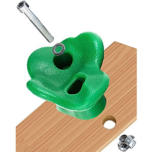 NOSTIFY 25 Pcs Colourful Pig Nose Shape Rock Climbing Holds with Blue & Green Auxiliary Handles, Indoor Outdoor Playground Wooden Play Set Build Exercise Toy Accessory - Mounting Hardware Kit Included