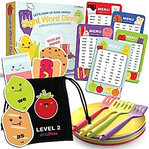 Sight Word Diner Reading Fluency Game - Sight Reading Games for Kids Ages 4-8 - Fun Educational Kid Toy for Boys and Girls 4 Year Old and Up - Preschool Learning, Kindergarten Homeschool Supplies