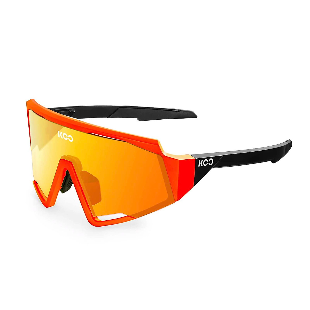 KOO Spectro Sunglasses I Performance Eyewear for Road, Triathlete & Cyclocross Sports - Orange Fluo