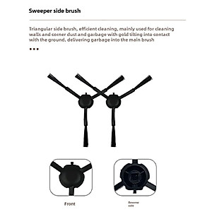 Replacement Parts Compatible with Dreame L10s Ultra,L20 Ultra,L40 Ultra,X30 Ultra Robot Vacuum Cleaner, 1 Roller Brush, 1 Bristle Brush, 6 Side Brushes, 4 Filter cartridges, 4 Bags, 6 Mopping Cloths