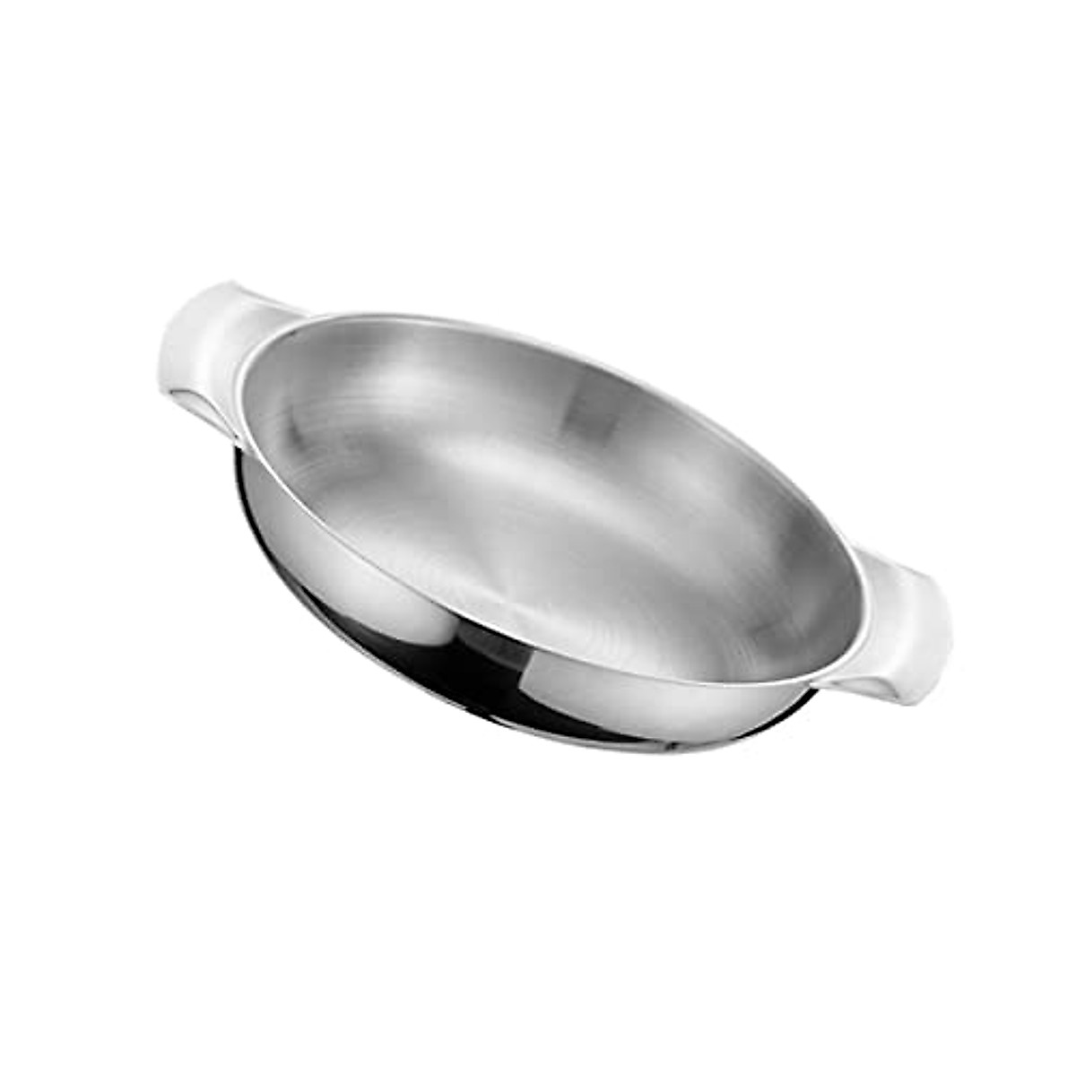 BESTonZON Fry Steel Bowls of 4 Paella Pan 16cm Stainless Steel Paella Pan Paella Dish Pan Seafood Pan Flat Bottom Stainless