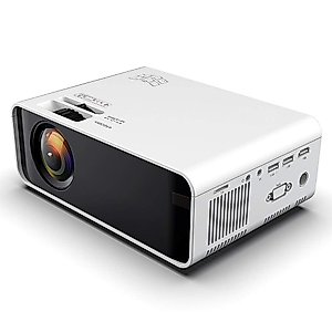 LCD Projector, 480P HD 3D 1500 Lumens Portable Video Projectors Support 30000 Hours LED Life with HDMI/VGA/USB/SD/AV Input Home Cinema Multimedia Player Projector, 110-240V.(US)