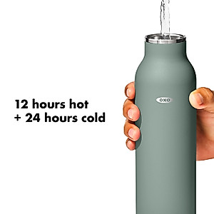 OXO Strive 24oz Insulated Water Bottle with Standard Lid - Jade