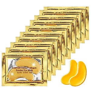 Jakuva 30 Pairs Eye Patches, Under Eye Patches for Dark Circles and Puffy Eyes, Reduce Wrinkles, Collagen Eye Mask Skincare Eye Pads for Moisturizing, Hydrating,24K Gold