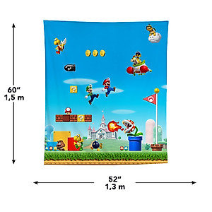 RoomMates TAP5286LG: Nintendo Super Mario Tapestry, 60 inches x 52 inches, Multi-Color