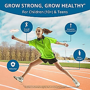 Grow Power Height Growth - Powerful Height Growth Formula for Children (10+) & Teens - Supports Healthy Height Growth, Overall Health with Calcium, Vitamin D3, Phosphorus, Magnesium & More - 60 Caps