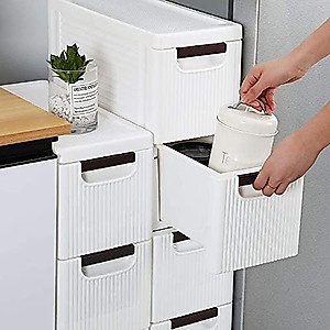 4-Tire Cart Organizer Unit with Narrow Slim Container Storage Cabinet for Bathroom Bedroom (Size : 5 Floor)