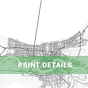 Dear Mapper New Orleans United States View Abstract Road Modern Map Art Minimalist Painting Black and White Canvas Line Art Print Poster Art Print Poster Home Decor (Set of 3 Unframed) (12x16inch)