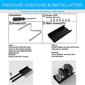 Pull Out Pots and Pans Organizer for Cabinet - Sliding Lid Holder and Pan Rack in Kitchen, Cabinet Pull Out Shelves, Slide Out Cabinet Organizer, Pot Lid, Bakeware and Pan Organizer, Set of 2 Packs