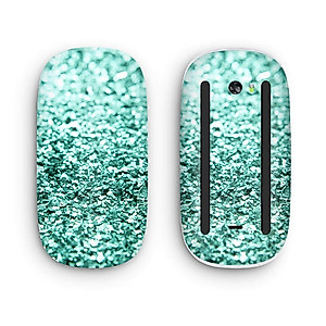 Design Skinz Aqua Green Glimmer Vinyl Decal Compatible with The Apple Magic Mouse 2 (Wireless, Rechargable) with Multi-Touch Surface