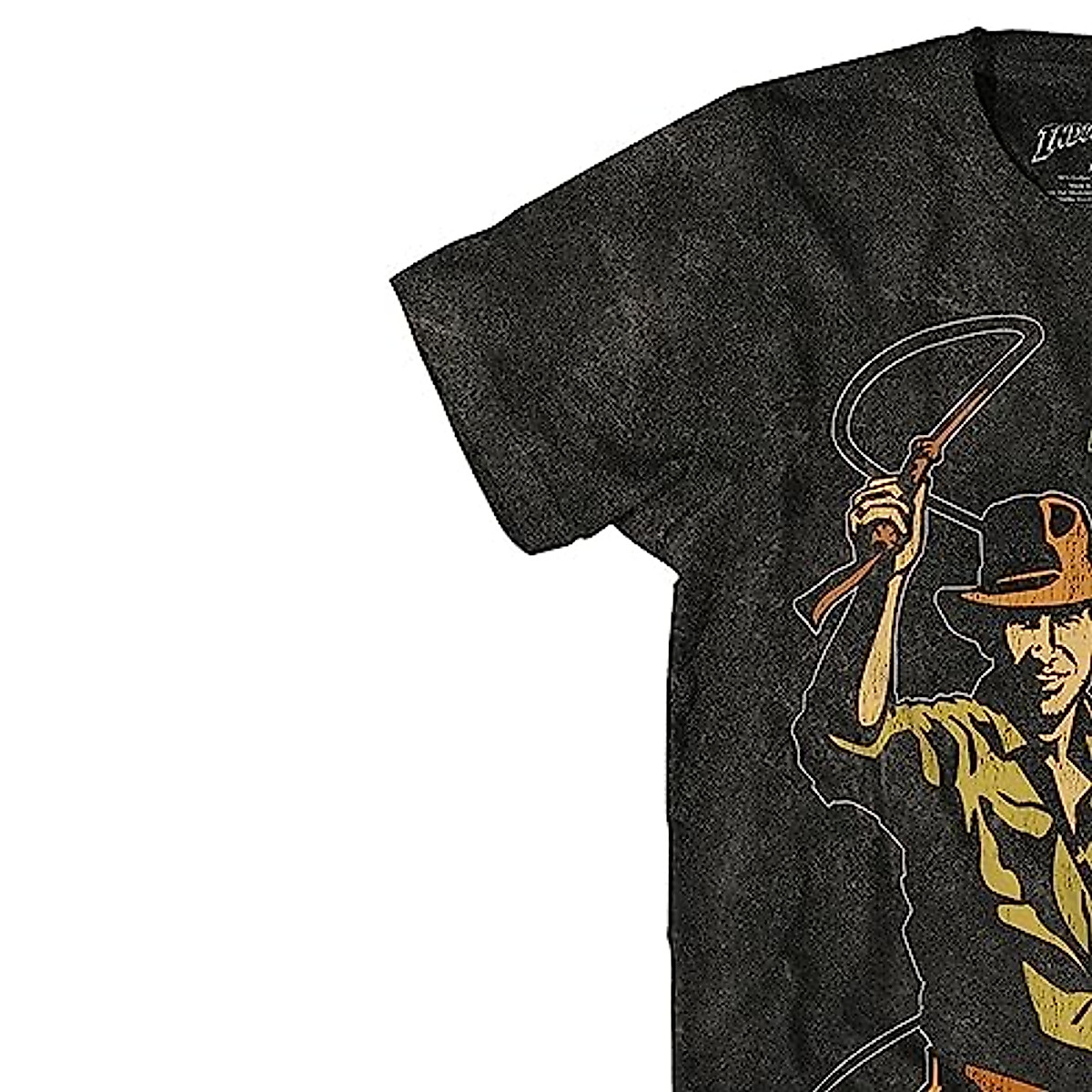 Boys Indiana Jones Classic Shirt - Indiana Jones - Harrison Ford - Indiana Jones Tie Dye T-Shirt (Black Wash, Small)