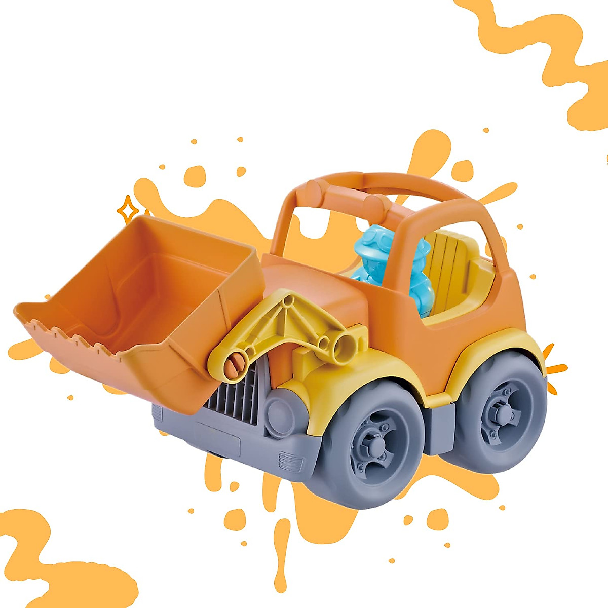 Top Right Toys Construction Trucks Toy Set for Toddler Boys - 3 Piece Small Toy Car Vehicles with Dump Truck, Excavator Tractor, and Cement Mixer Truck