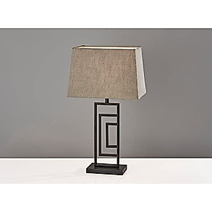 Adesso SL1152-26 Kyle Table Lamp (Set of 2), 26.75 in, 100W Type - A Bulb (Not Included), Antique Bronze, 2 Lamp Set