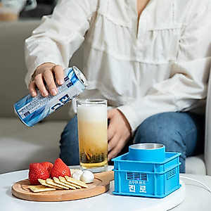 Jinro Soju Cooler Electric Cooler Can Cooler, Insulated Beverage Cooler, Electric Cup Thermocooler, Original Classic Soju Brand Merch, Korea, Soju [OFFICIAL LICENSE]