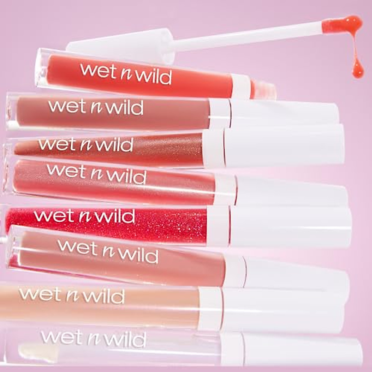 wet n wild Mega Slicks Lip Gloss | Long Lasting | Hyaluronic Acid | High Shine | Champagne Please