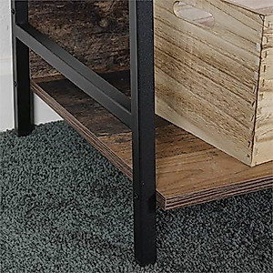 OS Home and Office ladder bookcase, Rustic Planked Knotty Pine