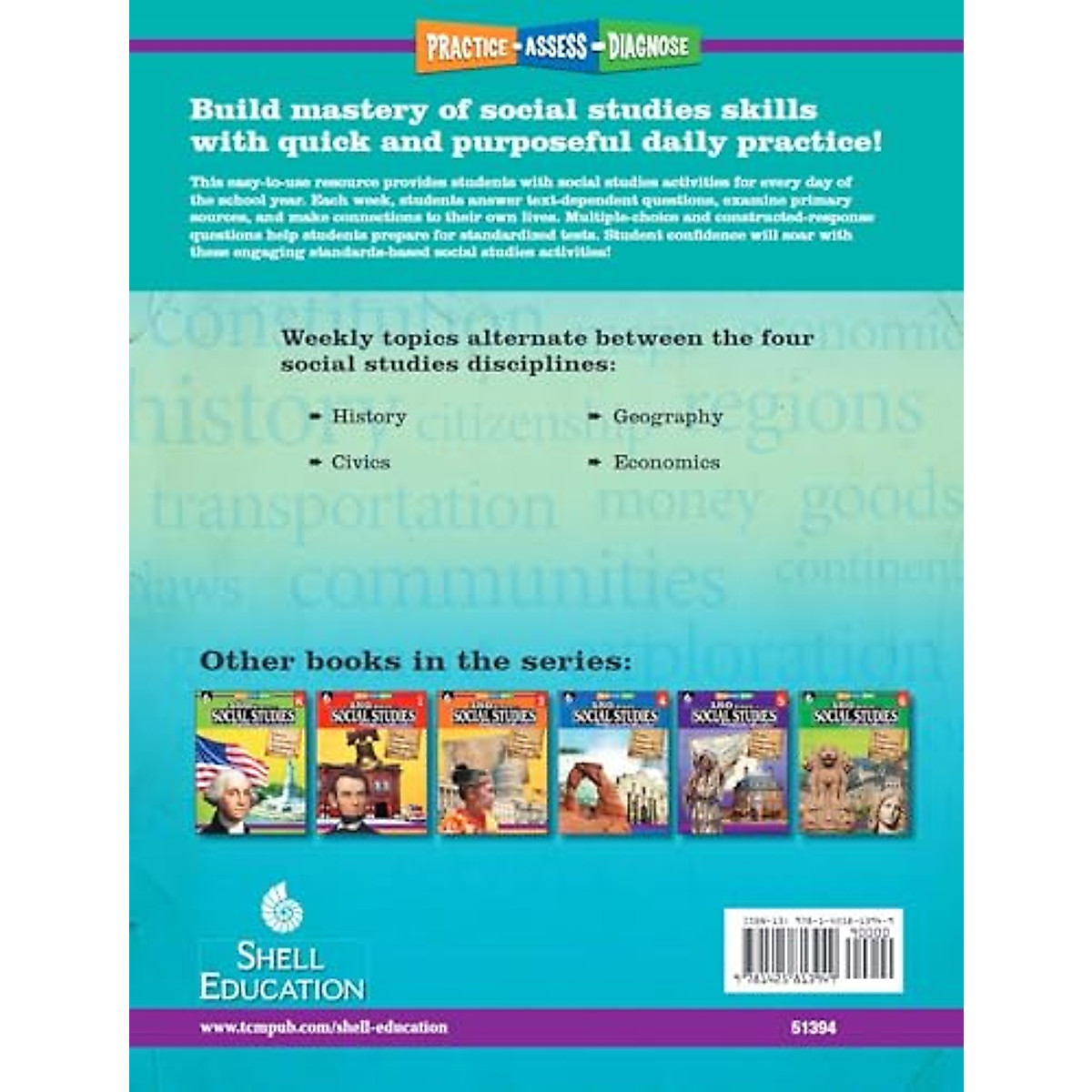 180 Days: Social Studies for 2nd Grade Practice Workbook for Classroom and Home, Cool and Fun Practice Created by Teachers (180 Days of Practice)