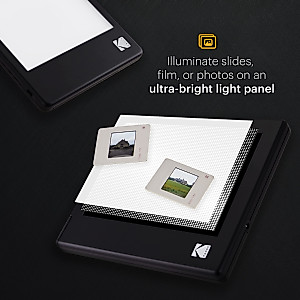 KODAK LED Light Box 5”x4” for Negatives, Slides & Films | Illuminated Board Panel for Viewing & Scanning Photos, Tattoo Drawing, Artist Sketching, Stenciling & More | Glare-Free, Battery & USB Powered