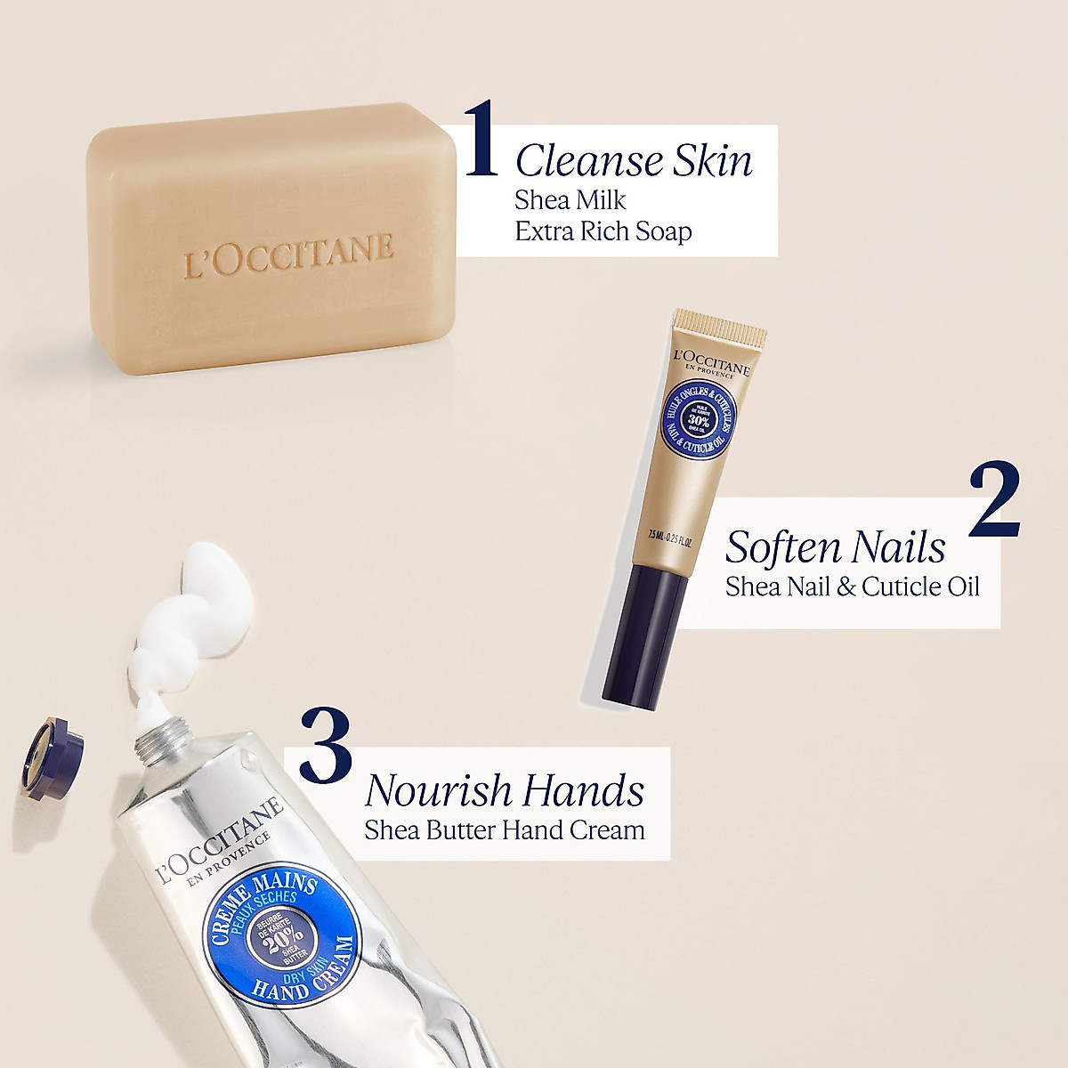 L'OCCITANE Shea Butter Extra-Gentle Solid Hand & Body Soap: Citrusy Shea Verbena, Relaxing Shea Lavender, Shea Milk, Vegetable Based, Artisanal, Vegan