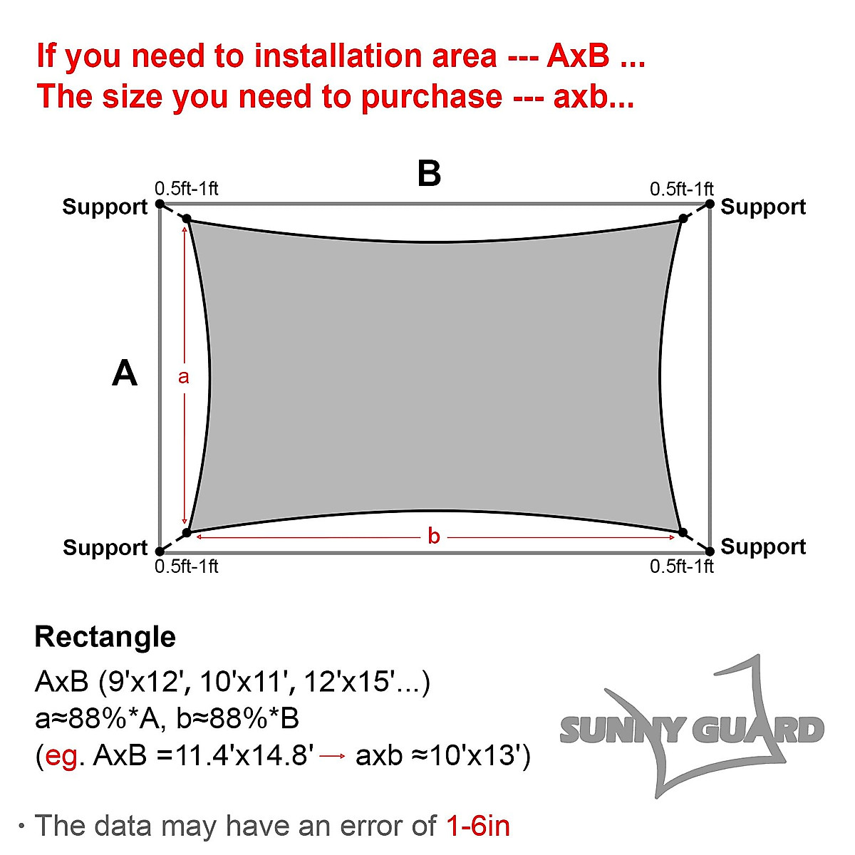 SUNNY GUARD Sun Shade Sail 10' x 13' Rectangle Sand UV Block Sunshade for Backyard Yard Deck Patio Garden Outdoor Activities and Facility(We Make Custom Size)