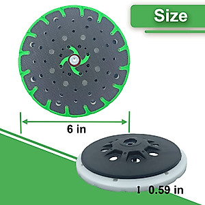 Upgraded 202460 6-Inch Hard Back-up Sanding Pad Compatible with ETS 150/3 EQ, ETS EC 150/5 EQ, ETS 150/3 EQ, ETS 150/5 EQ Sander, 17/48-Hole Disc, 1Pack