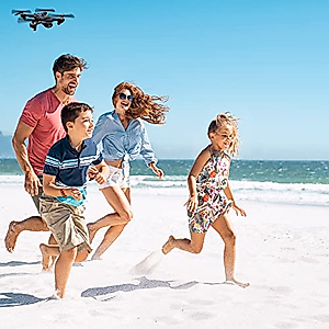The Bigly Brothers E58 Mark V Extremis 1080P Drone with Camera, Brushless Motors, 360 degrees of obstacle avoidance, 2 Batteries included, below 249 Grams, NO ASSEMBLY REQUIRED, Ready to Fly ! - Black