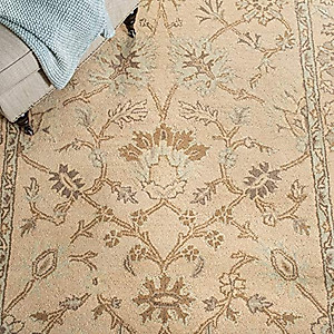 SAFAVIEH Wyndham Collection 8' x 10' Light Gold / Light Gold WYD205A Handmade Modern Premium Wool Area Rug